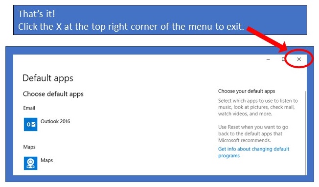 Instructions – How to Set Outlook as Default Mail Application in ...