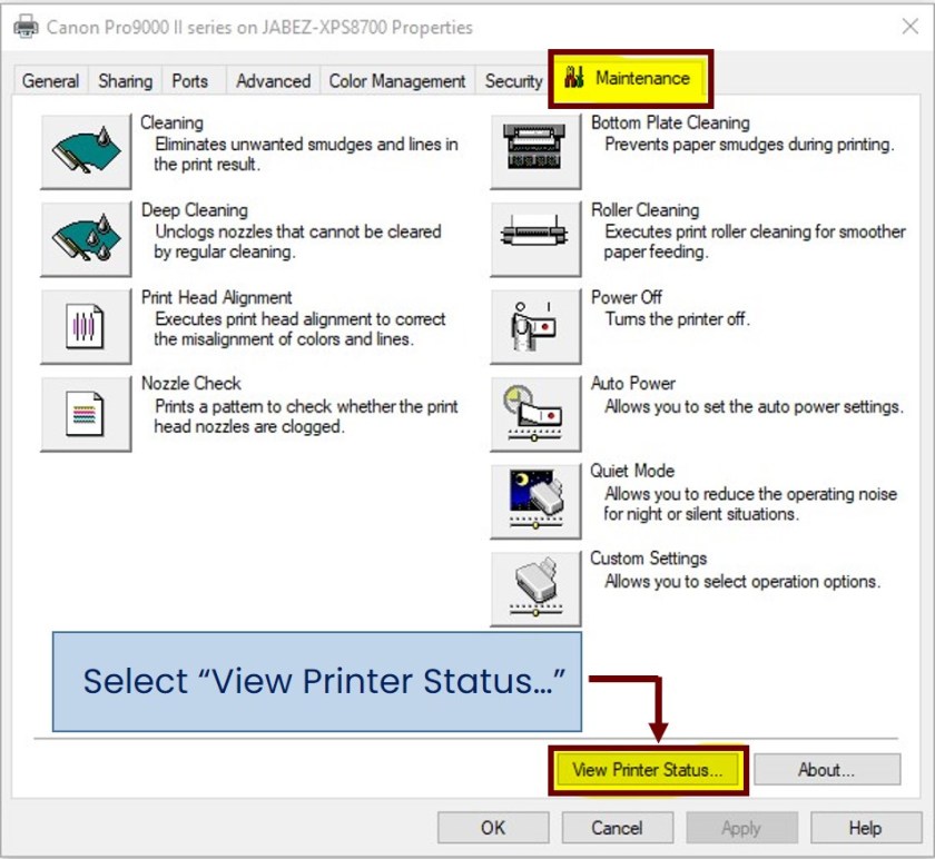 How to check laserjet ink levels in Windows 10