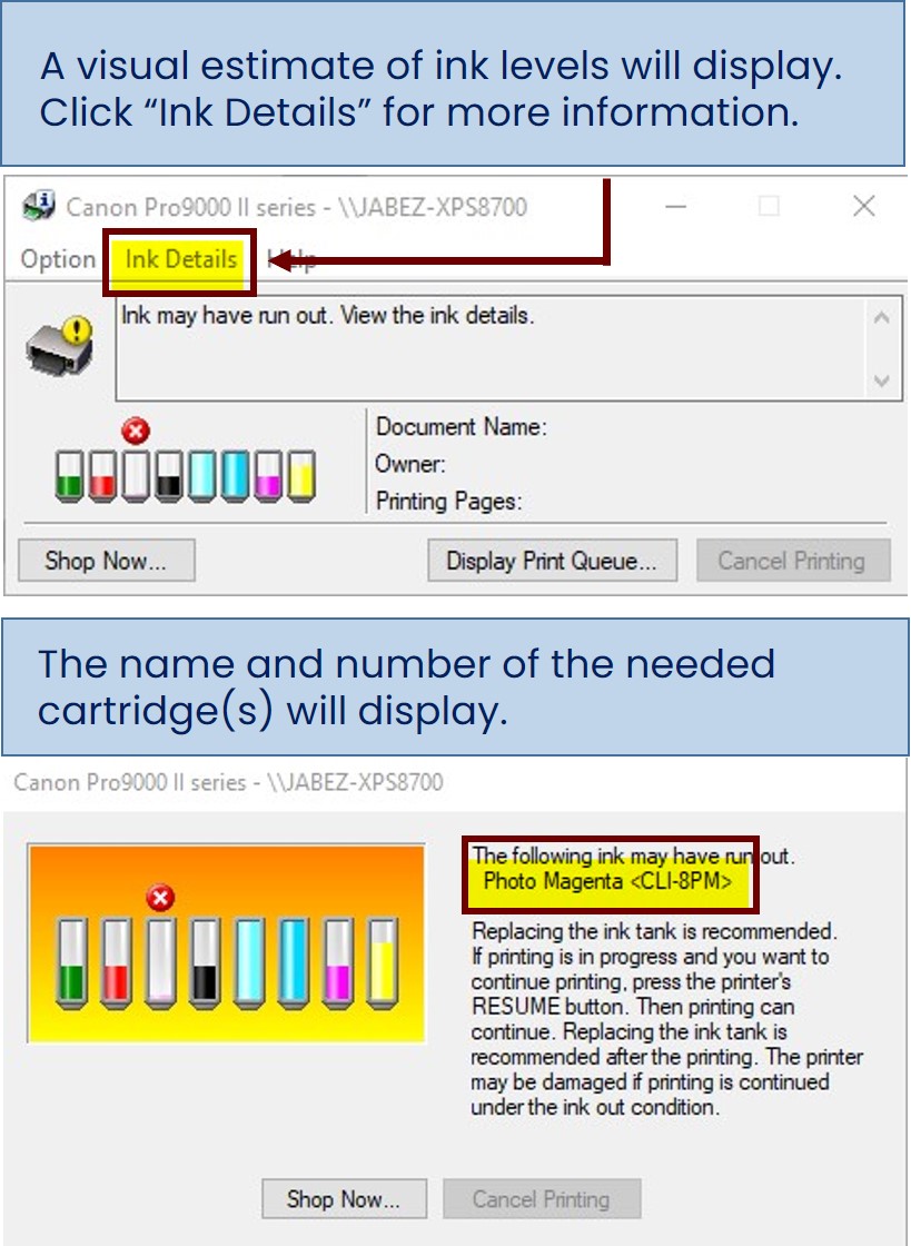 How to check laserjet ink levels in Windows 10